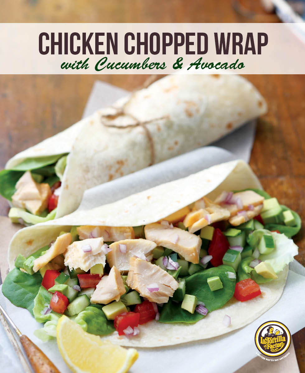 chicken chopped wrap • La Tortilla Factory
