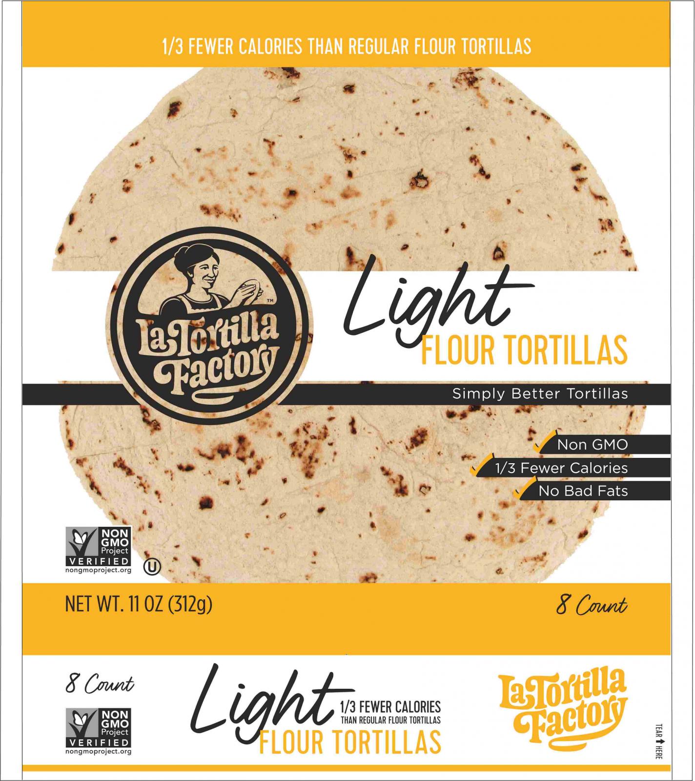 Light Tortillas Flour • La Tortilla Factory