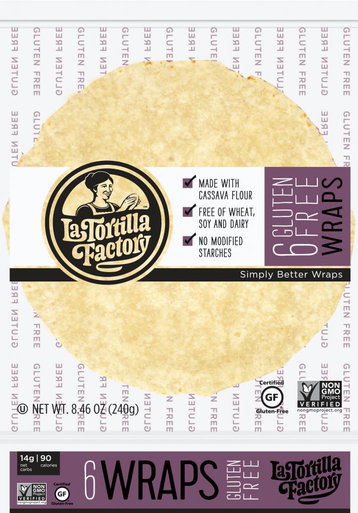 Gluten-Free Wraps, Cassava Flour • La Tortilla Factory