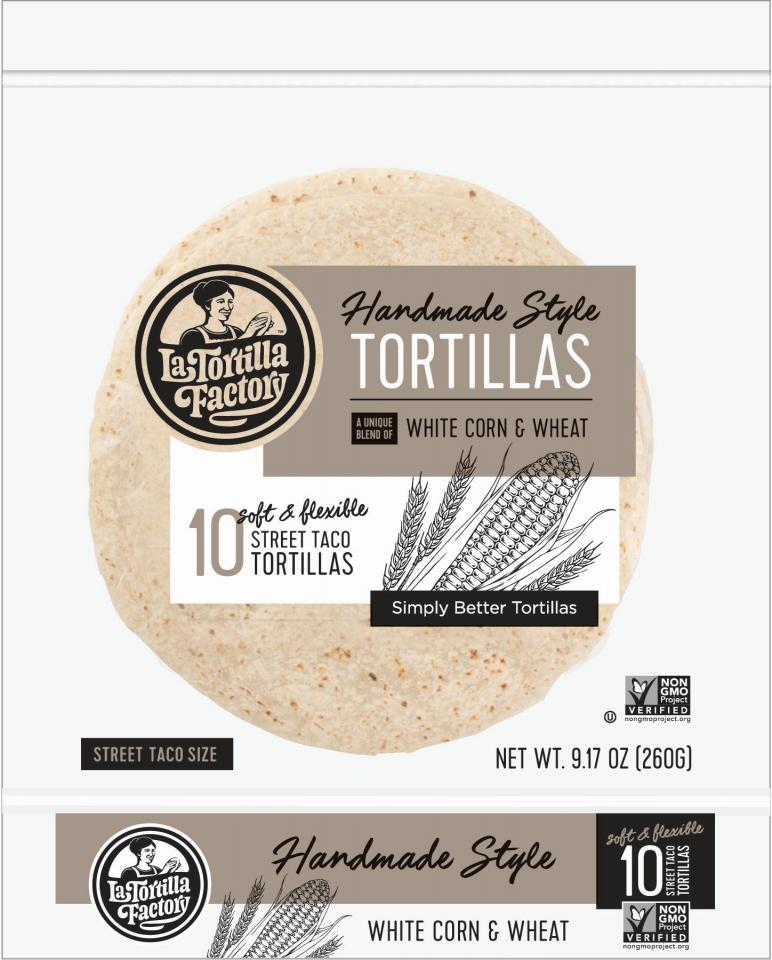 Hand Made Style Tortillas, White Corn & Wheat, Street Taco Size • La ...