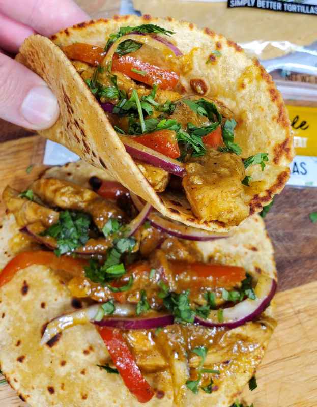 Grilled Chicken Curry Tacos • La Tortilla Factory